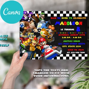 Mario Kart Birthday Invitation: Kids Party Theme (digital Invite) - Etsy