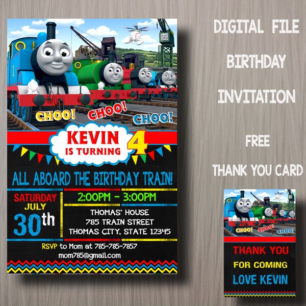 Thomas Invitation - Etsy