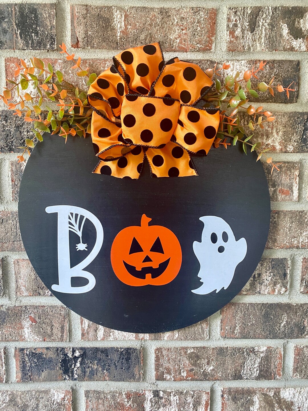 Boo Halloween Door Hanger Halloween Wreath Halloween Decor - Etsy