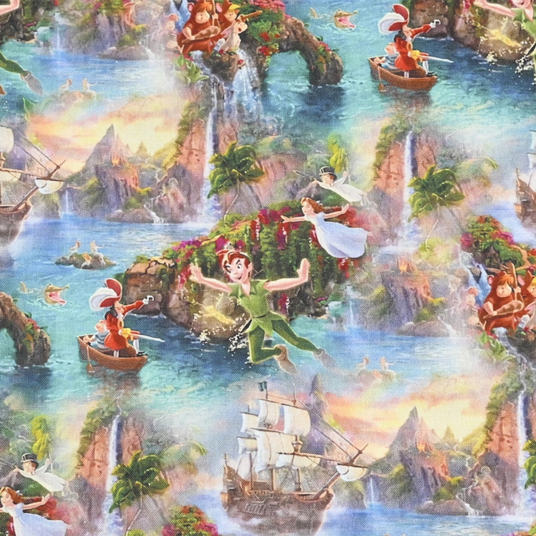 Disney Fabric: Tinker Bell Fabric Fairy Peter Pan Fabric Cotton Fabric ...