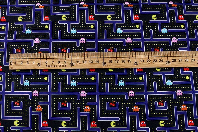 DISCOUNT!!! Classic Game Fabric 80’s Arcade Game Fabric Retro Games ...