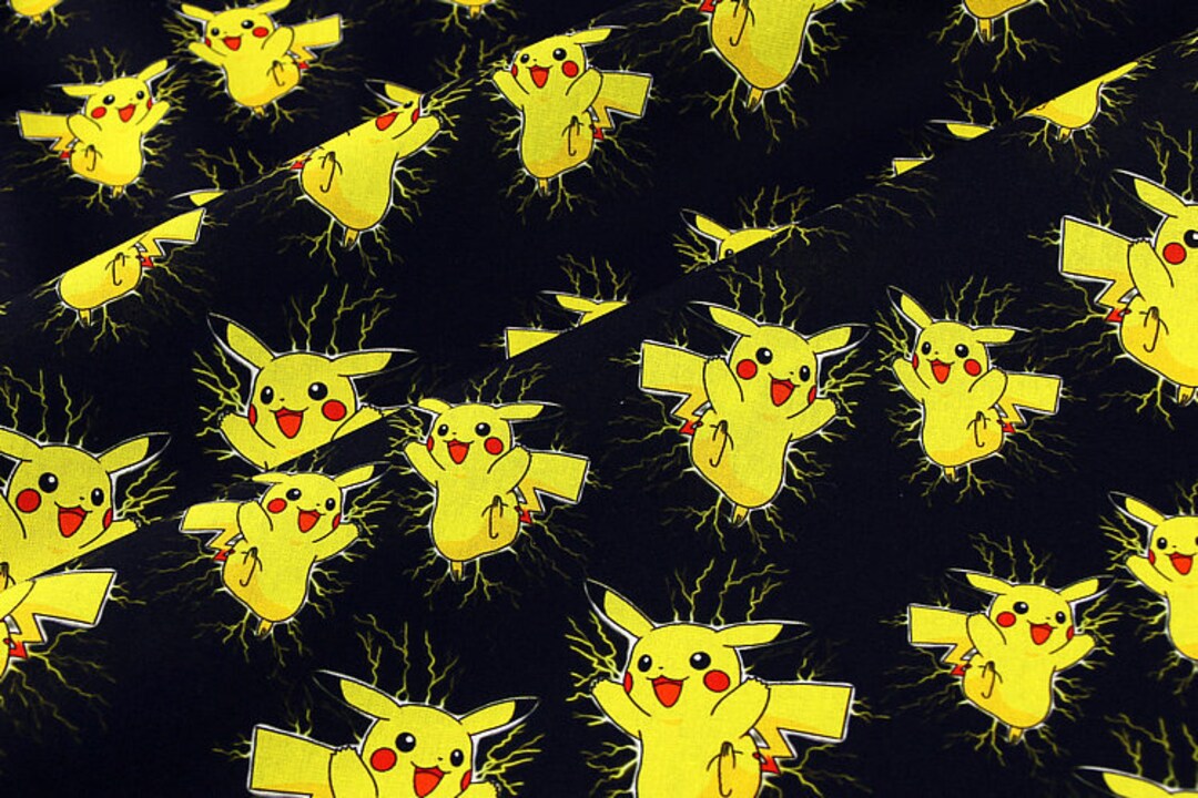 Cute Japanese Fabric, Pikachu Fabric, Korea Anime Fabric, 100% Cotton ...