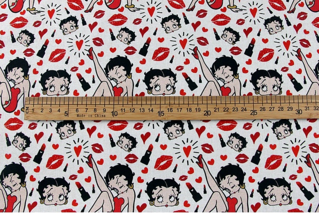 Betty Boop Fabric Jazz Age Flapper Anime Cartoon Cotton Fabric by the ...