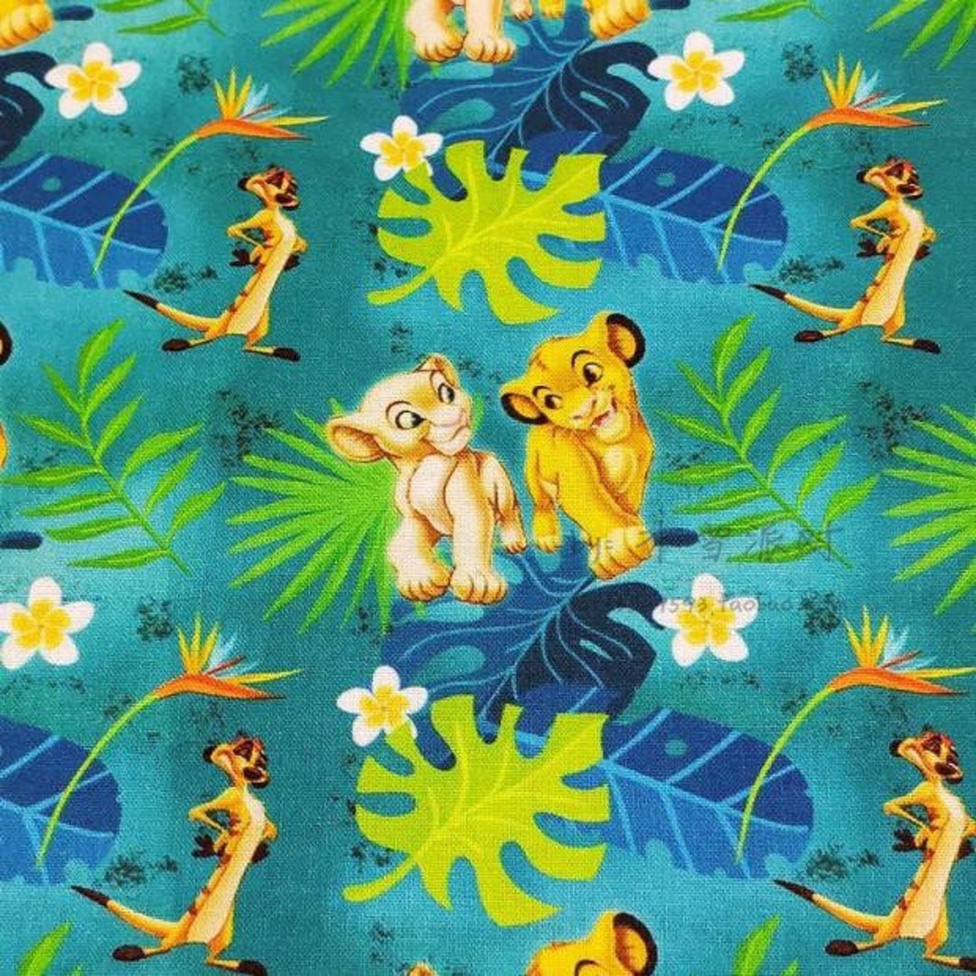 Lion King Fabric Lion Simba Mufasa Cotton Cartoon Fabric 100% Cotton ...
