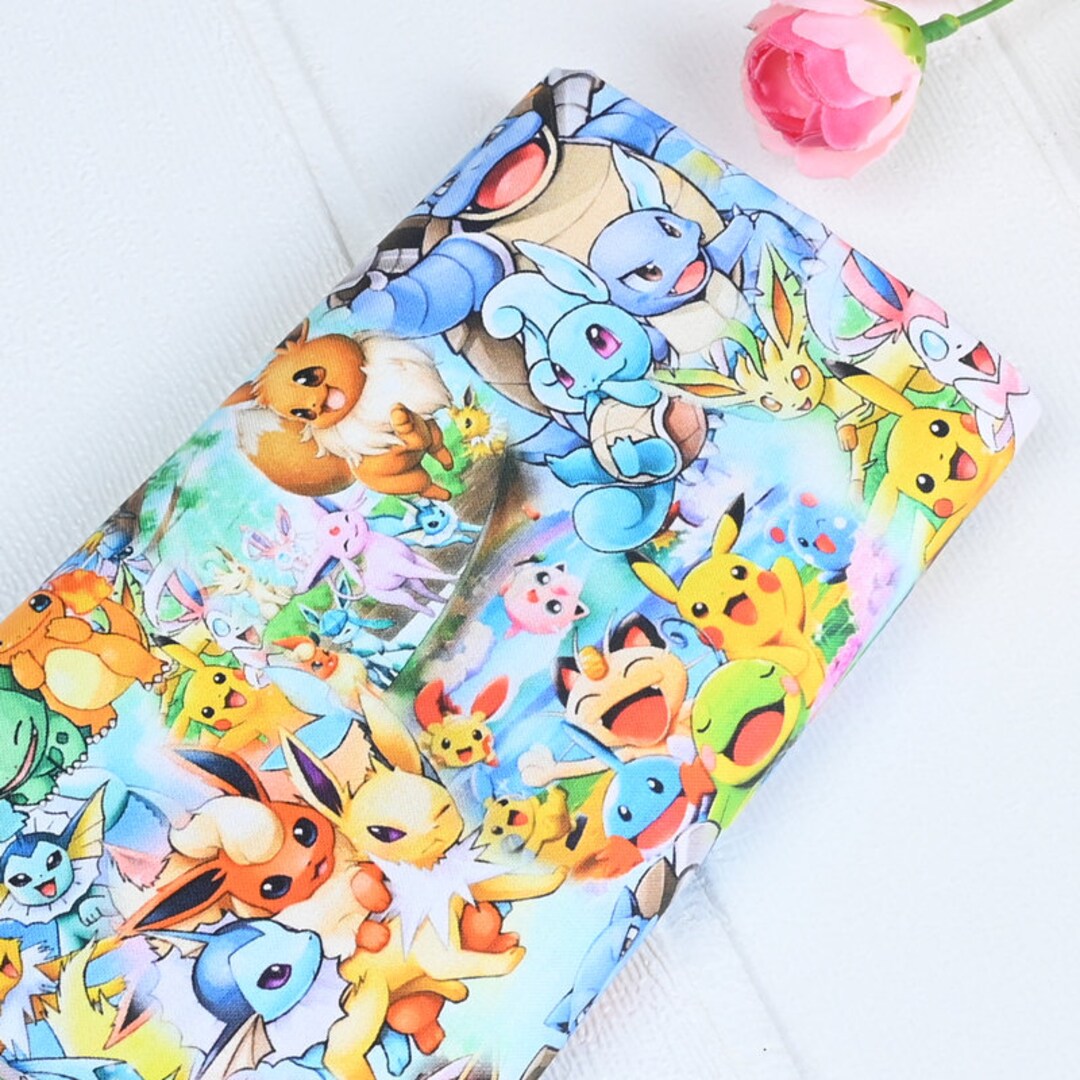Cute Japanese Fabric Pikachu Fabric Korea Anime Fabric 100% - Etsy