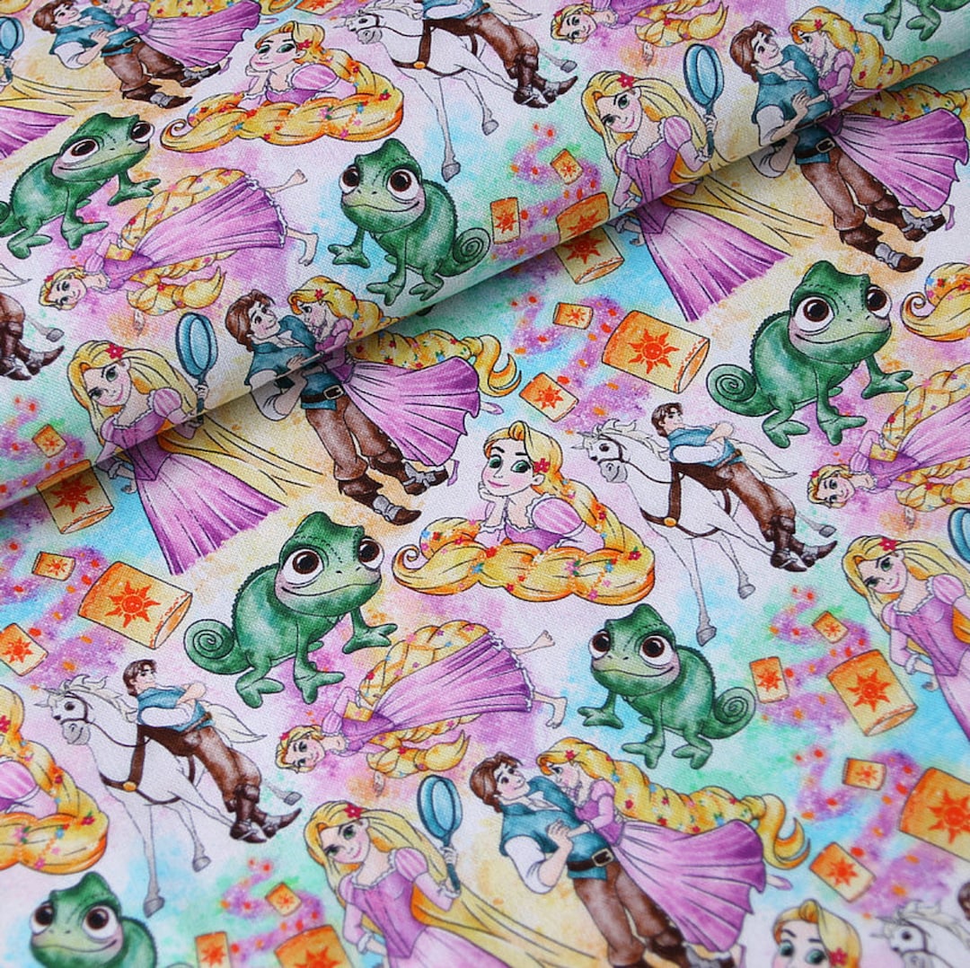 Disney Princess Fabric - Princess Aurora Snow White Jasmine Ariel Belle ...
