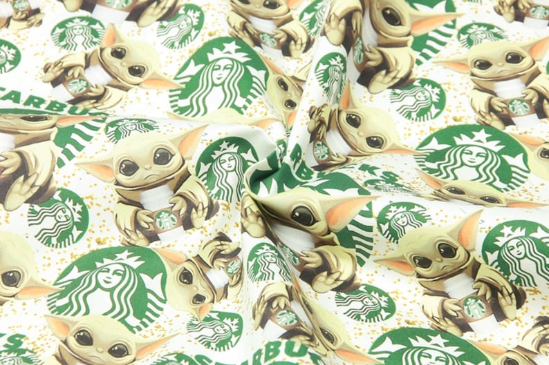 Starbucks Fabric for Coffee Lover Fabric | Tarbucks Coffee Fabric ...