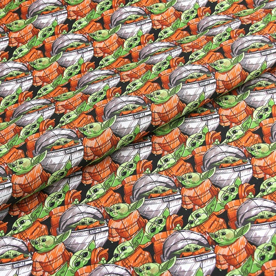 Baby Yoda Fabric Star Wars Fabric Mandalorian the Child - Etsy