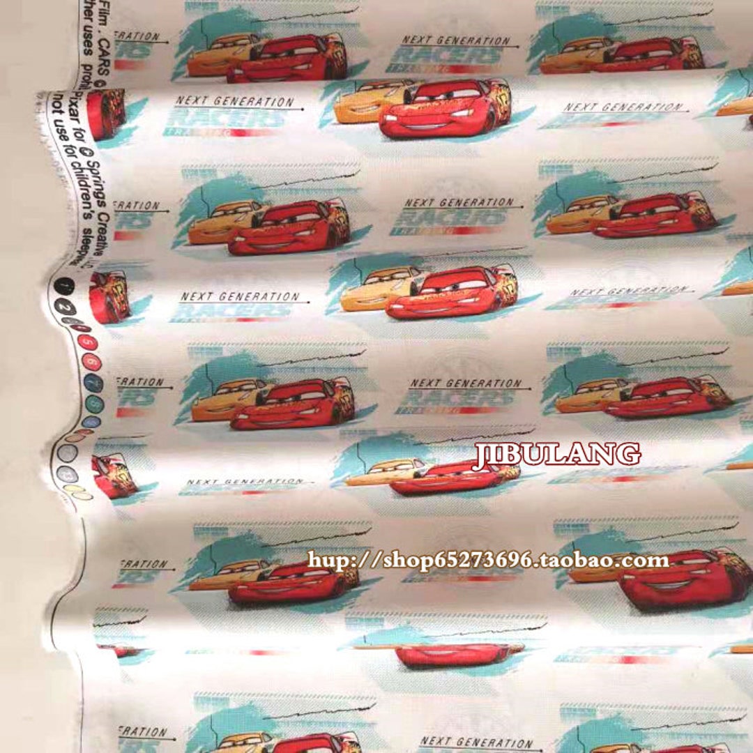 Disney Fabric Cars Fabric: Cars Fabric Lightning Mcqueen - Etsy
