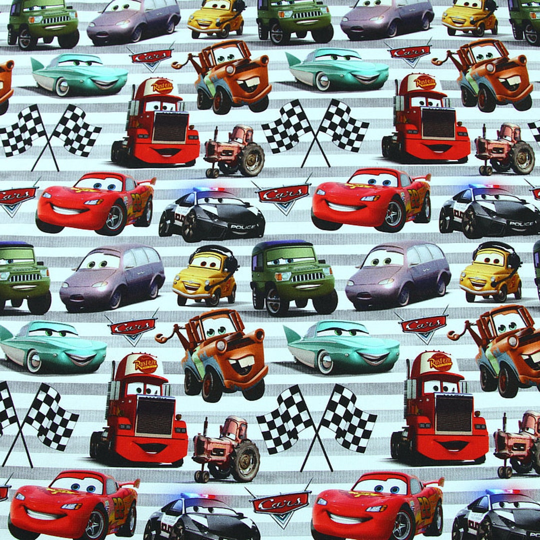 Disney Fabric, Cars Fabric: Cars Fabric Lightning Mcqueen Fabric ...