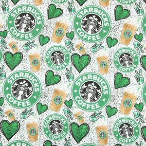 DISCOUNT Starbucks Fabric for Coffee Lover Fabric | Tarbucks Coffee ...