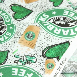 DISCOUNT Starbucks Fabric for Coffee Lover Fabric | Tarbucks Coffee ...