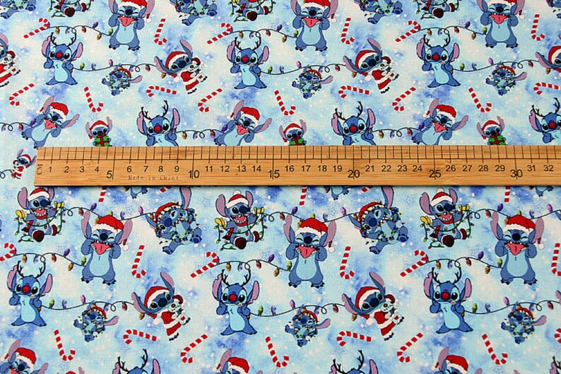 Disney Characters Fabric Stitch Fabric - Lilo & Stitch Fabric - Cartoon ...