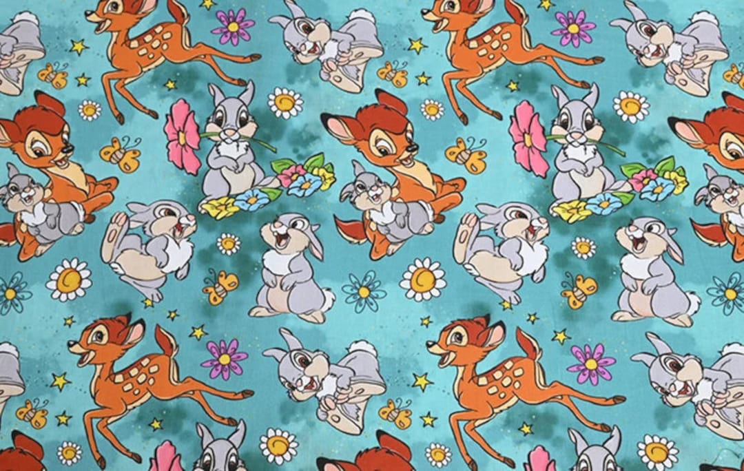 Bambi Fabric Cartoon Anime Cotton Fabric Selling by 0.5 Yard - Etsy