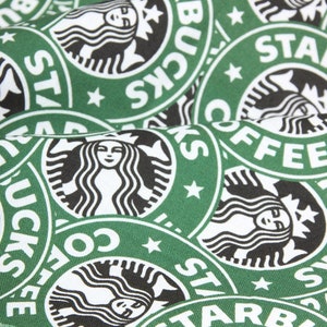 DISCOUNT Starbucks Fabric for Coffee Lover Fabric | Tarbucks Coffee ...