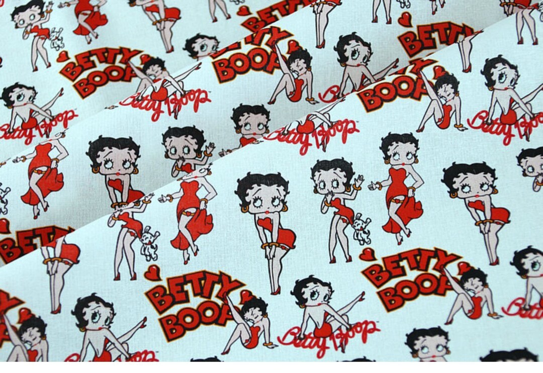 Betty Boop Fabric Jazz Age Flapper Anime Cartoon Cotton Fabric by the ...