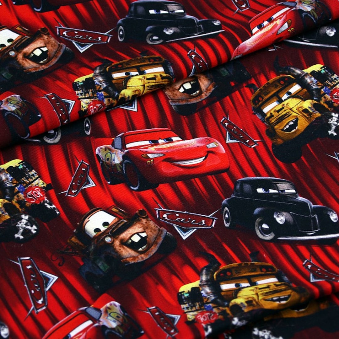 Disney Fabric, Cars Fabric: Cars Fabric Lightning Mcqueen Fabric ...