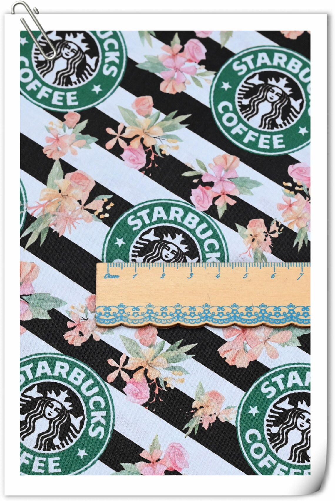 Starbucks Fabric for Coffee Lover Fabric | Tarbucks Coffee Fabric ...