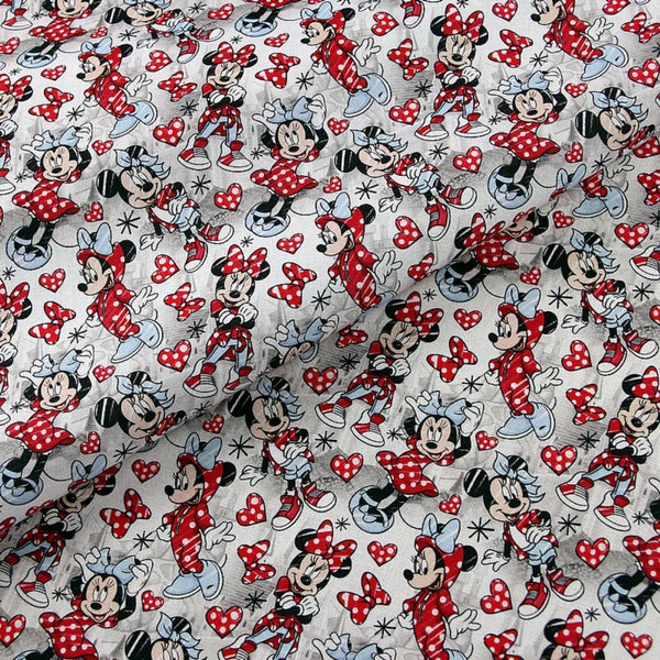 Christmas Minnie Mouse Fabric - Etsy