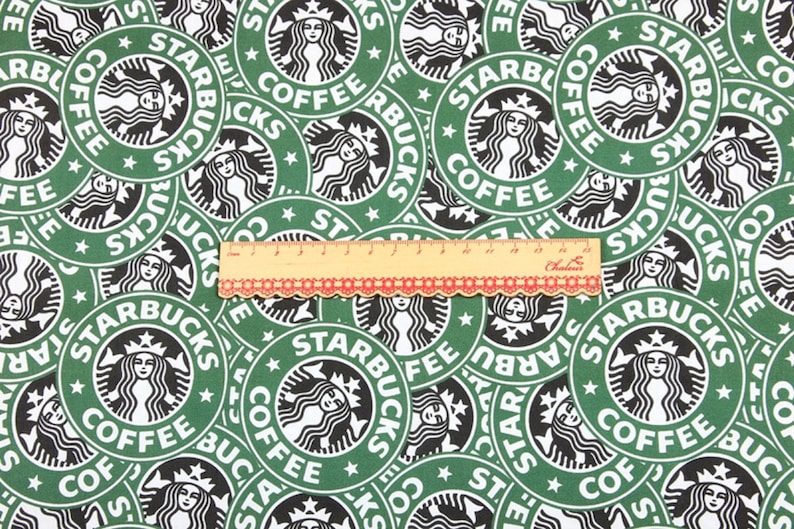 DISCOUNT Starbucks Fabric for Coffee Lover Fabric Tarbucks - Etsy
