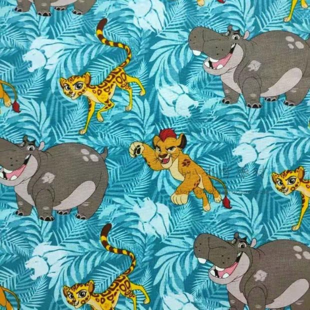 Lion King Fabric Lion Simba Mufasa Cotton Cartoon Fabric 100% Cotton ...