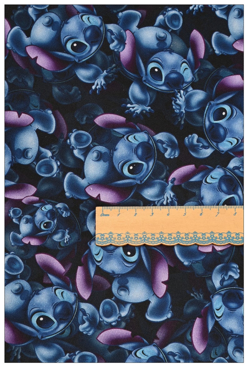 Disney Characters Fabric Stitch Fabric - Lilo & Stitch Fabric - Cartoon ...