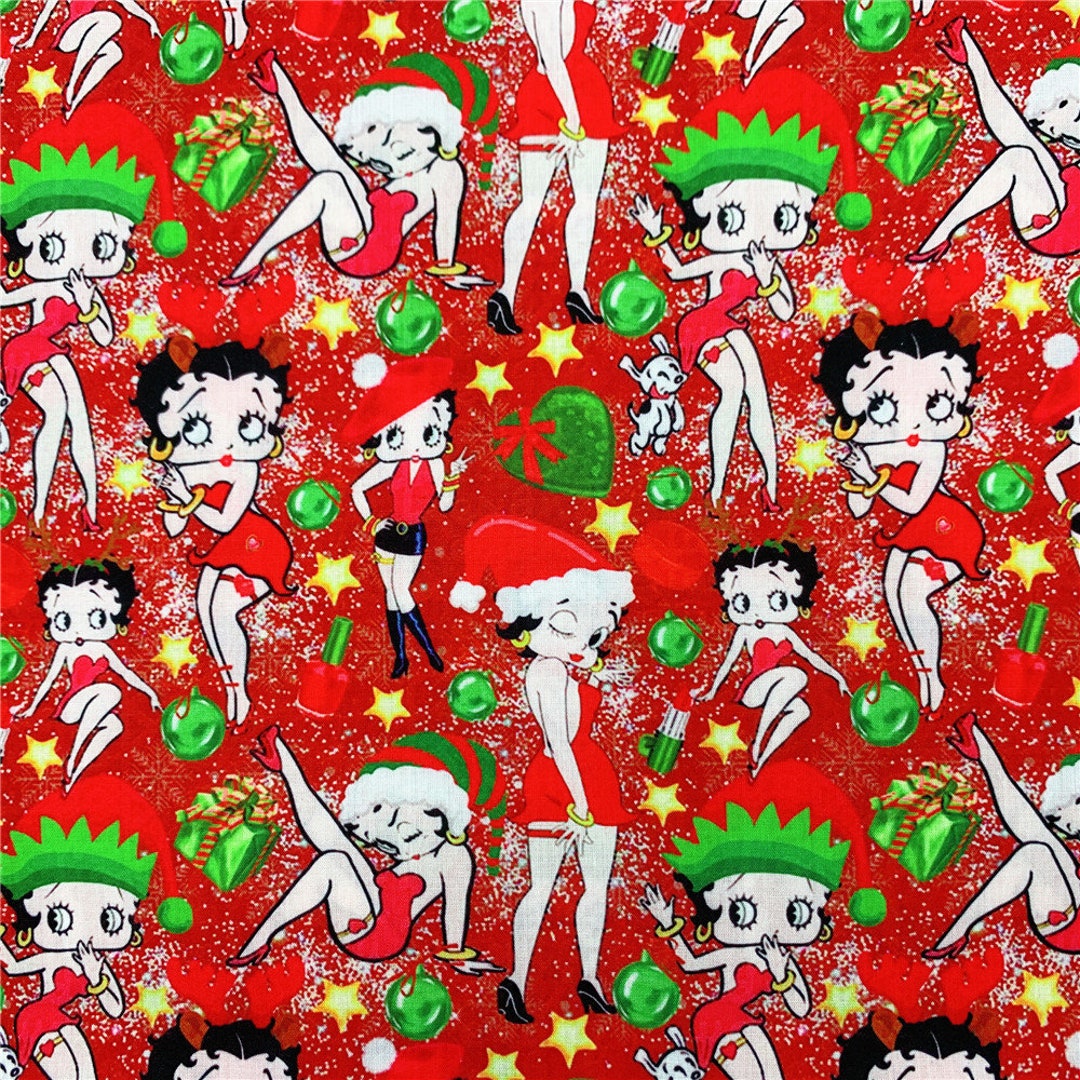 Betty Boop Fabric Jazz Age Flapper Anime Cartoon Cotton Fabric by the ...