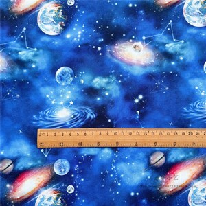 Astronaut Fabric, Space Fabric: Galaxy Space Man Multicolor Digital ...