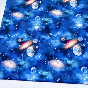 Astronaut Fabric, Space Fabric: Galaxy Space Man Multicolor Digital ...