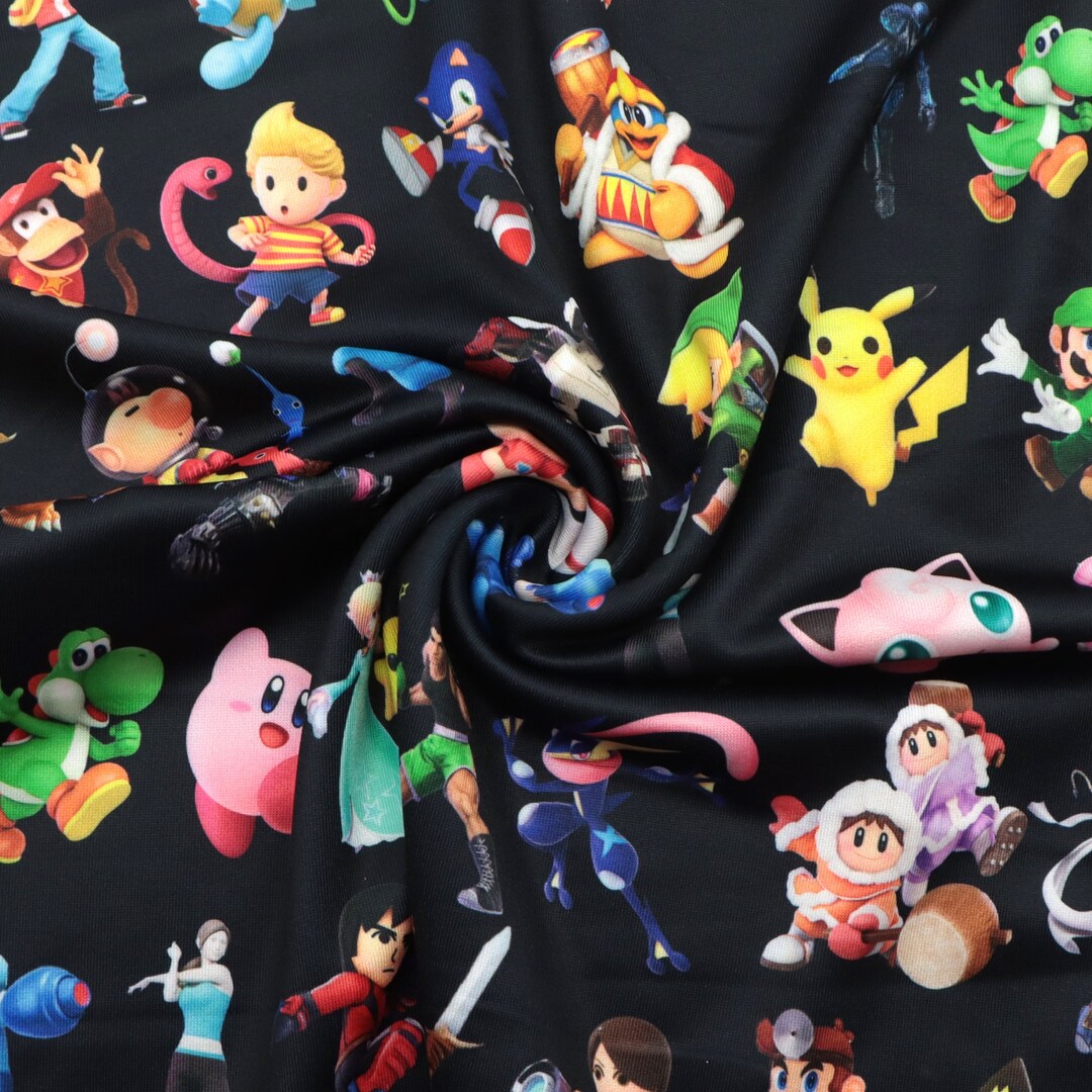 Classic Game Fabric 80’s Arcade Game Fabric Retro Arcade Games Fabric ...
