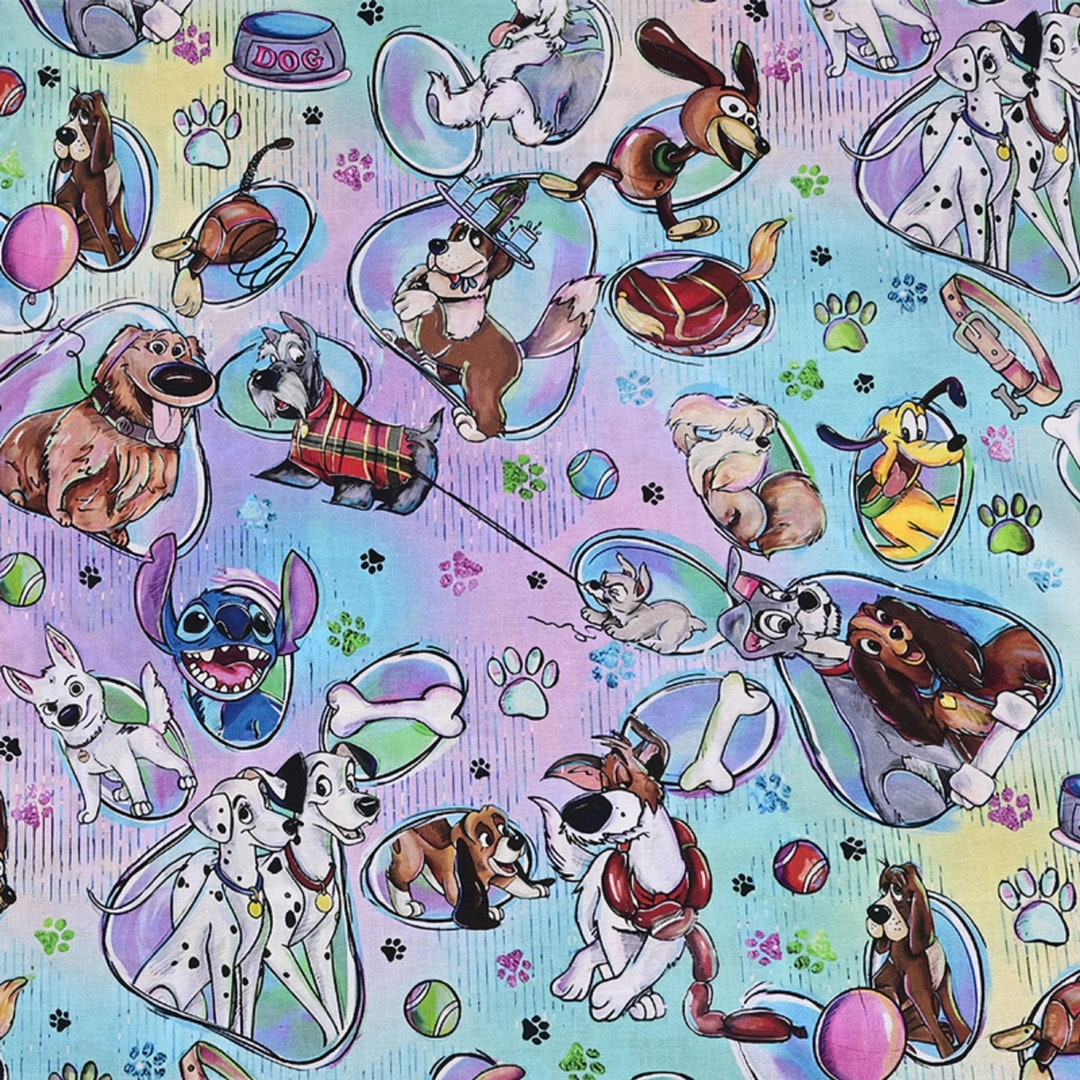 Disney Characters Fabric Stitch Fabric - Lilo & Stitch Fabric - Cartoon ...