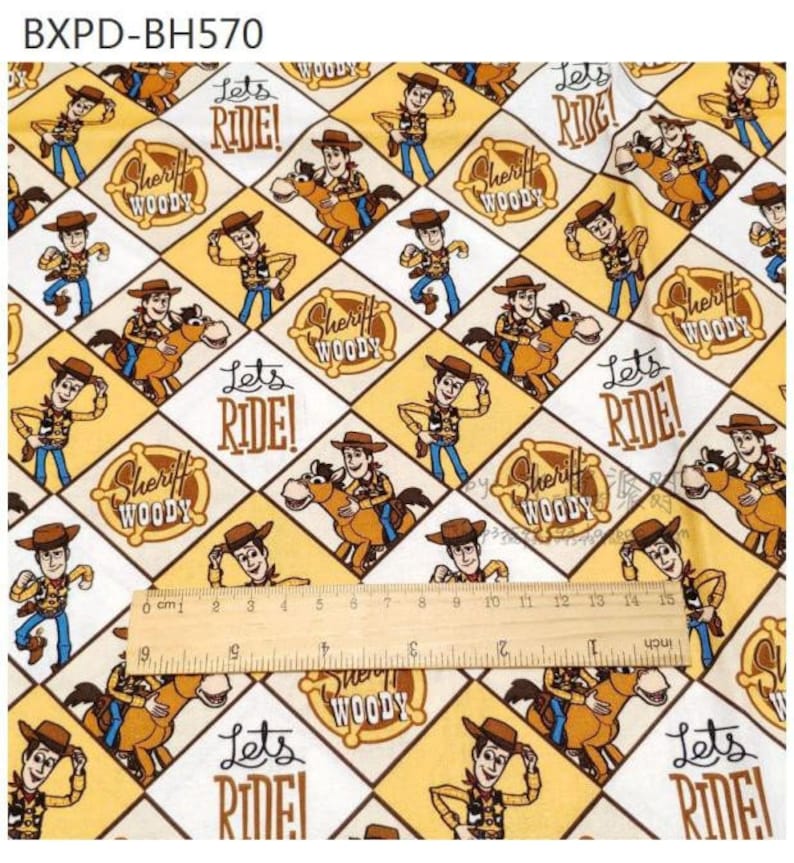 Toy Story Fabric, Woody Fabric/ Buzz Fabric/ Rex Fabric/ Slinky Fabric ...