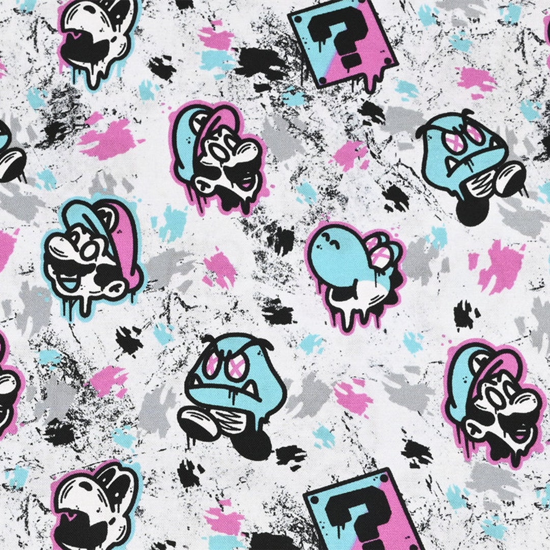 Classic Game Fabric 80’s Arcade Game Fabric Retro Arcade Games Fabric ...