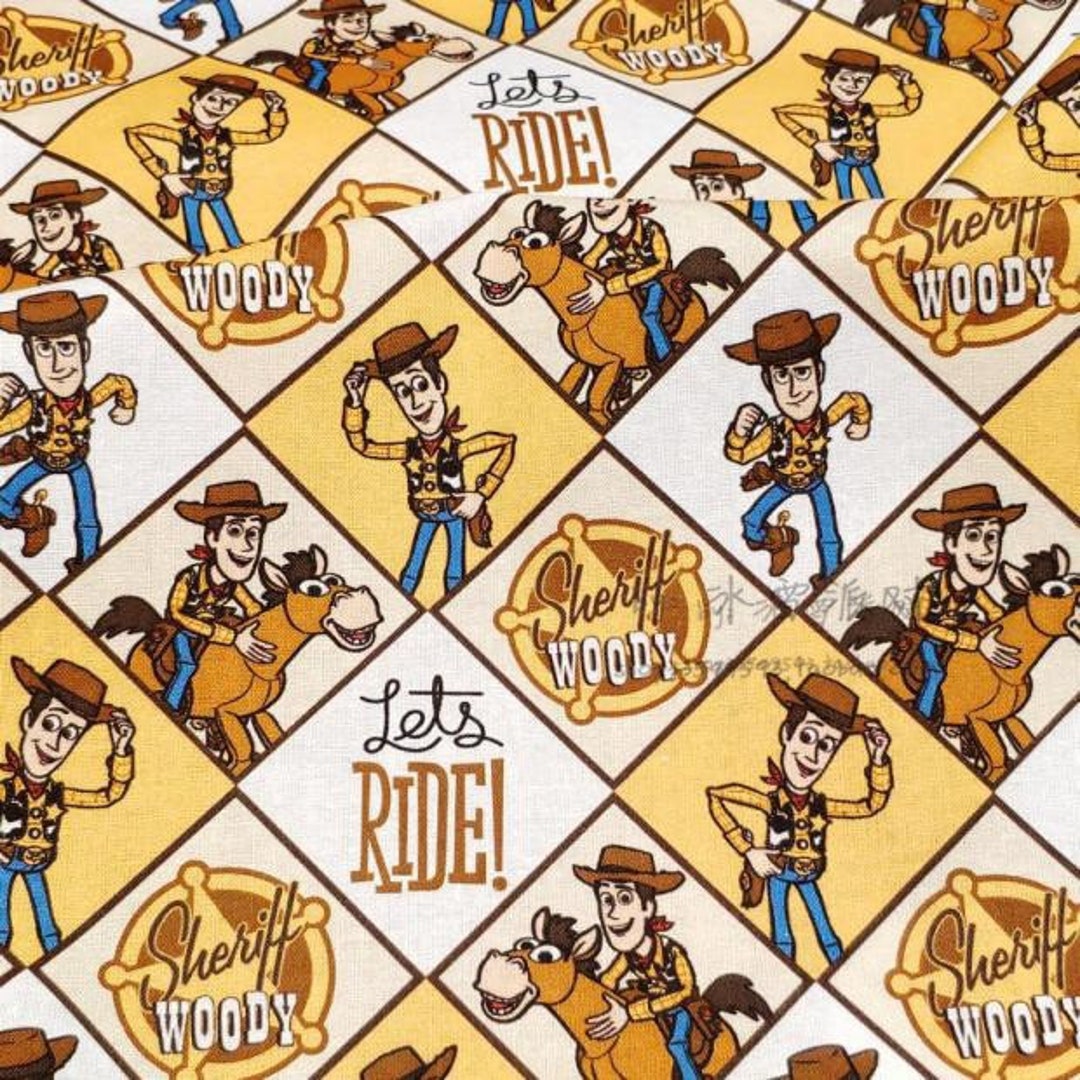 Toy Story Fabric, Woody Fabric/ Buzz Fabric/ Rex Fabric/ Slinky Fabric ...