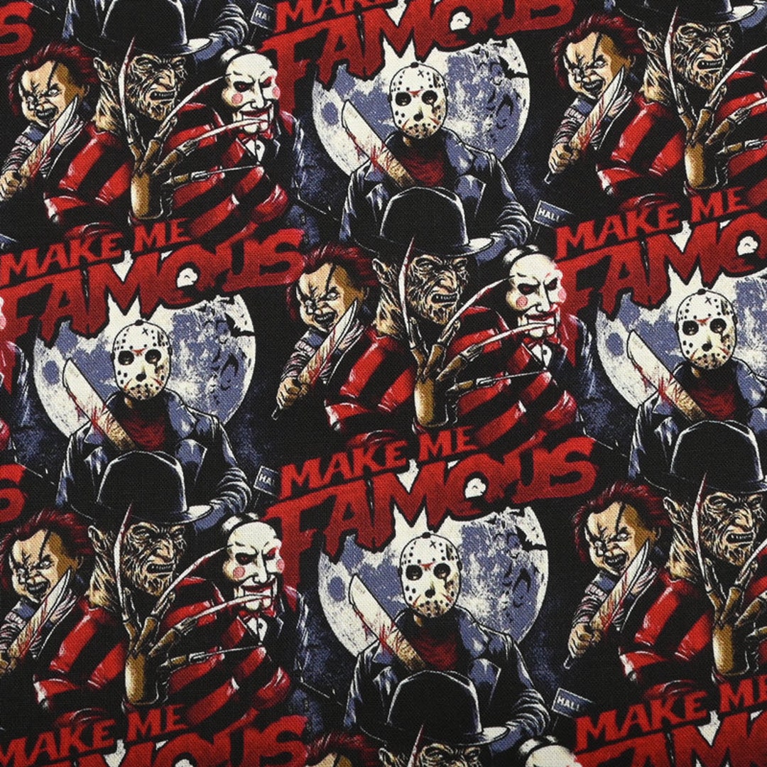 Halloween Fabric, Gothic Fabric, Jason Fabric, Freddy Fabric, Chucky ...