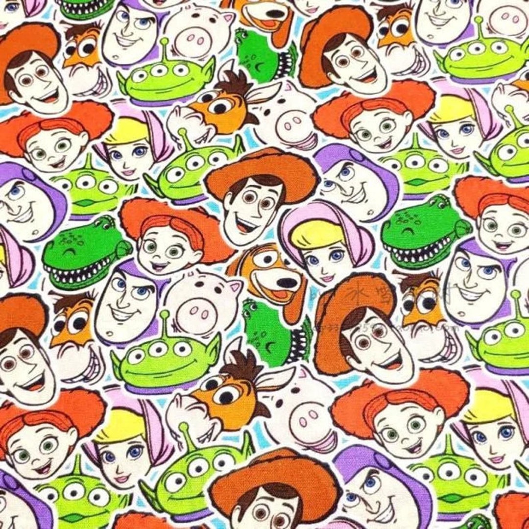 Toy Story Fabric, Woody Fabric/ Buzz Fabric/ Rex Fabric/ Slinky Fabric ...