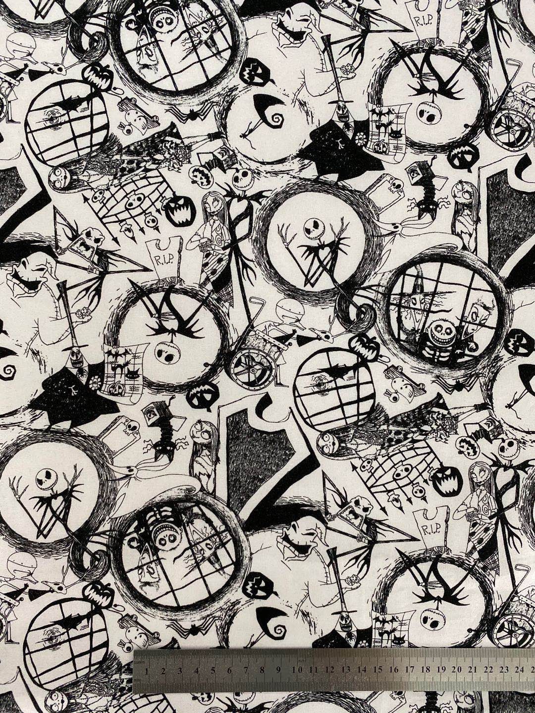 The Nightmare Before Christmas Fabric Cartoon Character Fabric 100% ...