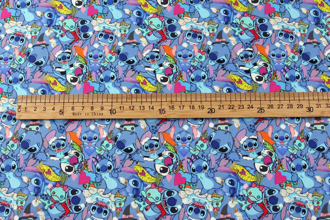 Disney Characters Fabric Stitch Fabric - Lilo & Stitch Fabric - Cartoon ...