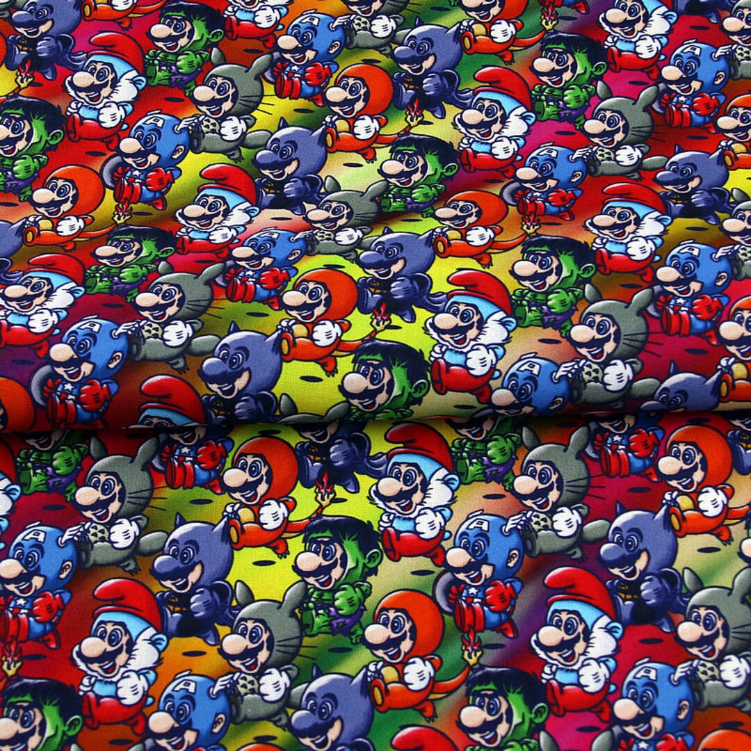 Classic Game Fabric 80’s Arcade Game Fabric Retro Arcade Games Fabric ...