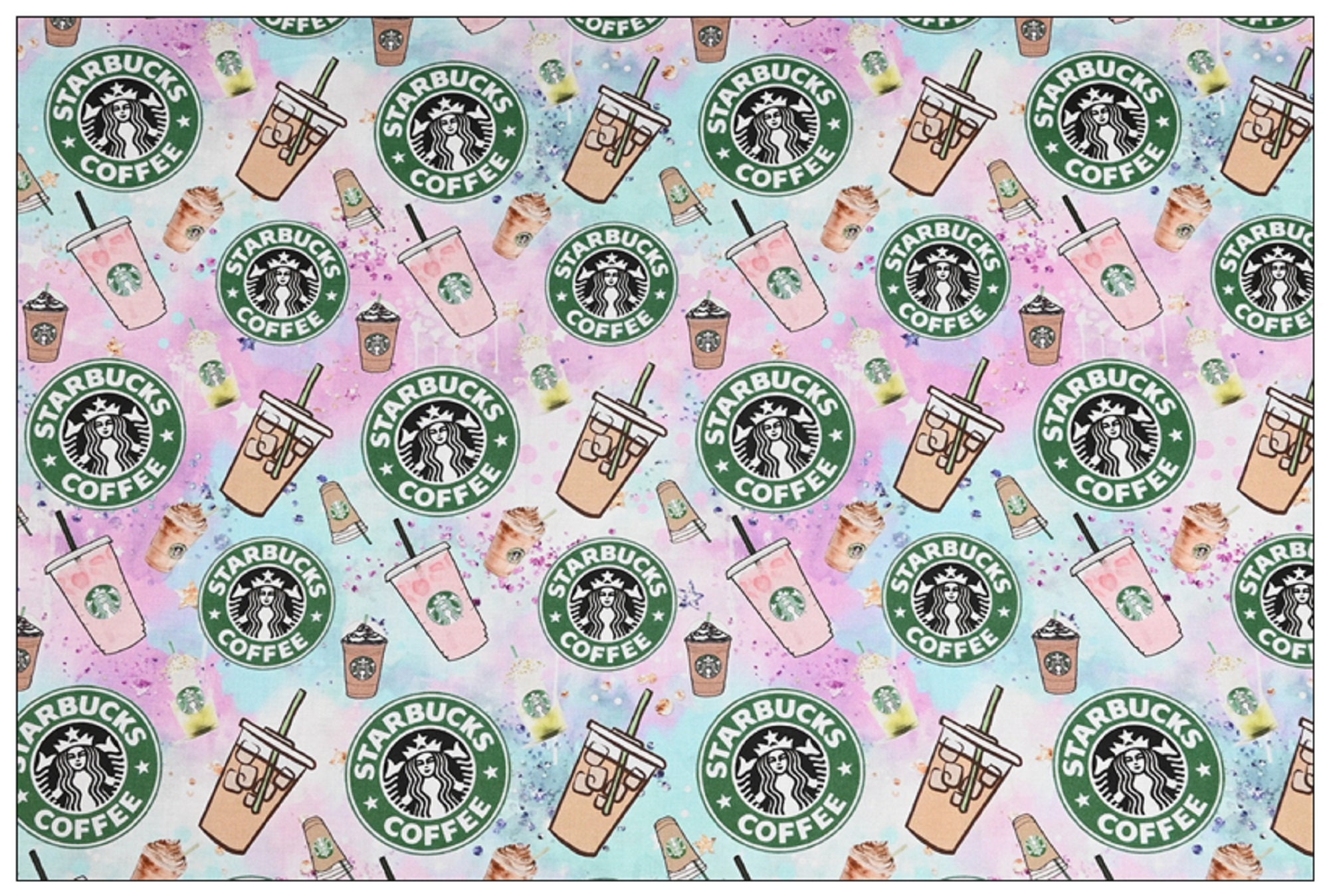 Starbucks Fabric for Coffee Lover Fabric Tarbucks Coffee - Etsy