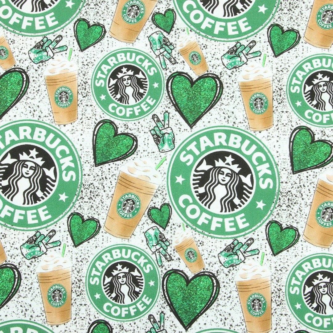 DISCOUNT Starbucks Fabric for Coffee Lover Fabric | Tarbucks Coffee ...