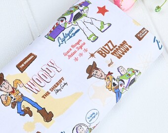 Toy Story Fabric, Woody Fabric/ Buzz Fabric/ Rex Fabric/ Slinky Fabric ...
