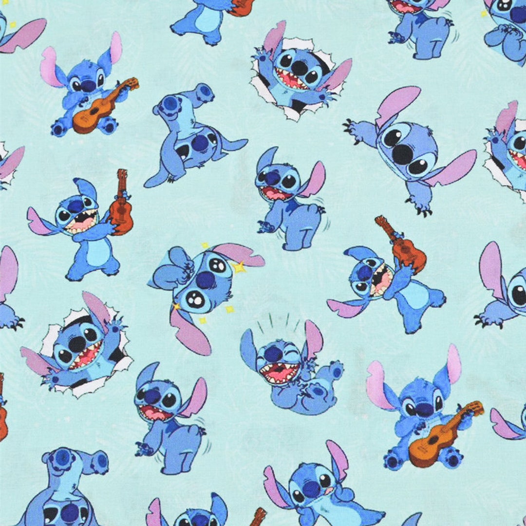 Disney Characters Fabric Stitch Fabric - Lilo & Stitch Fabric - Cartoon ...