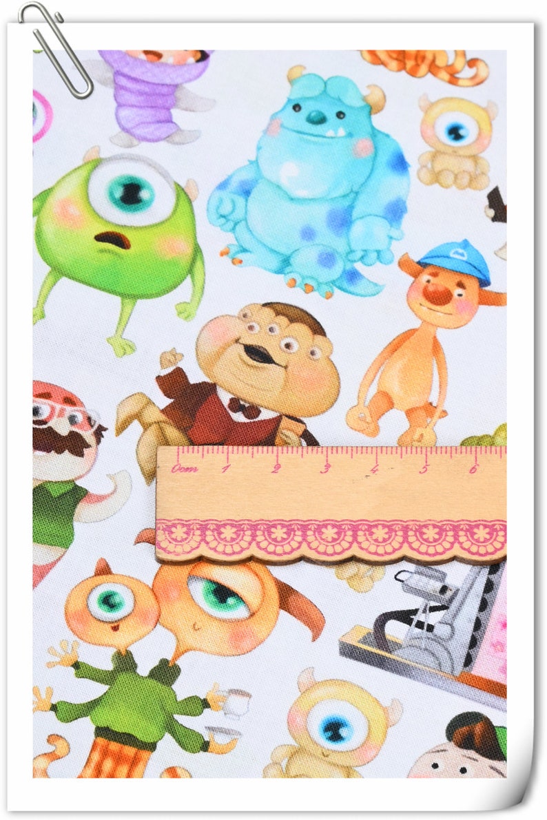 Disney Monsters Inc Fabric MU Monsters University Fabric Mike Wazowski ...