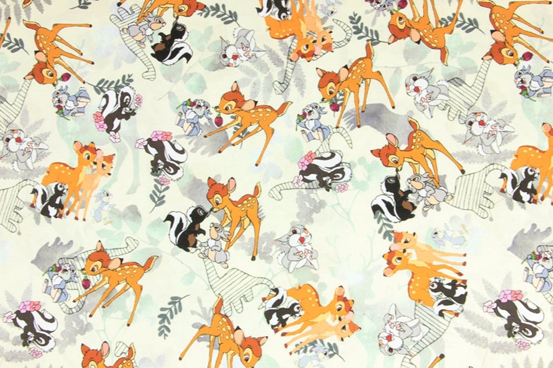 Bambi Fabric Cartoon Anime Cotton Fabric by the Half Yard - Etsy