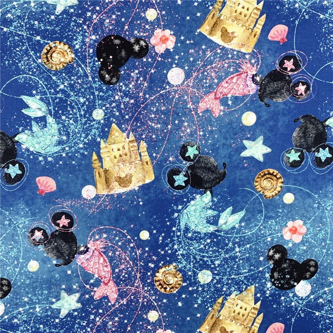 Disney Cotton Fabric 44" Wide Cartoon Charactermickey Minnie Mouse ...