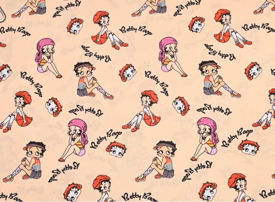 Betty Boop Fabric Jazz Age Flapper Anime Cartoon Cotton Fabric by the ...