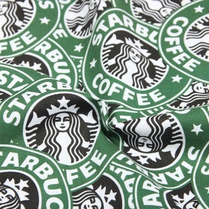 DISCOUNT Starbucks Fabric for Coffee Lover Fabric | Tarbucks Coffee ...