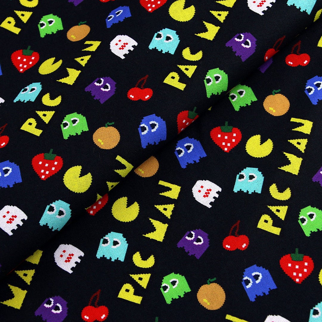 Classic Game Fabric 80’s Arcade Game Fabric Retro Arcade Games Fabric ...