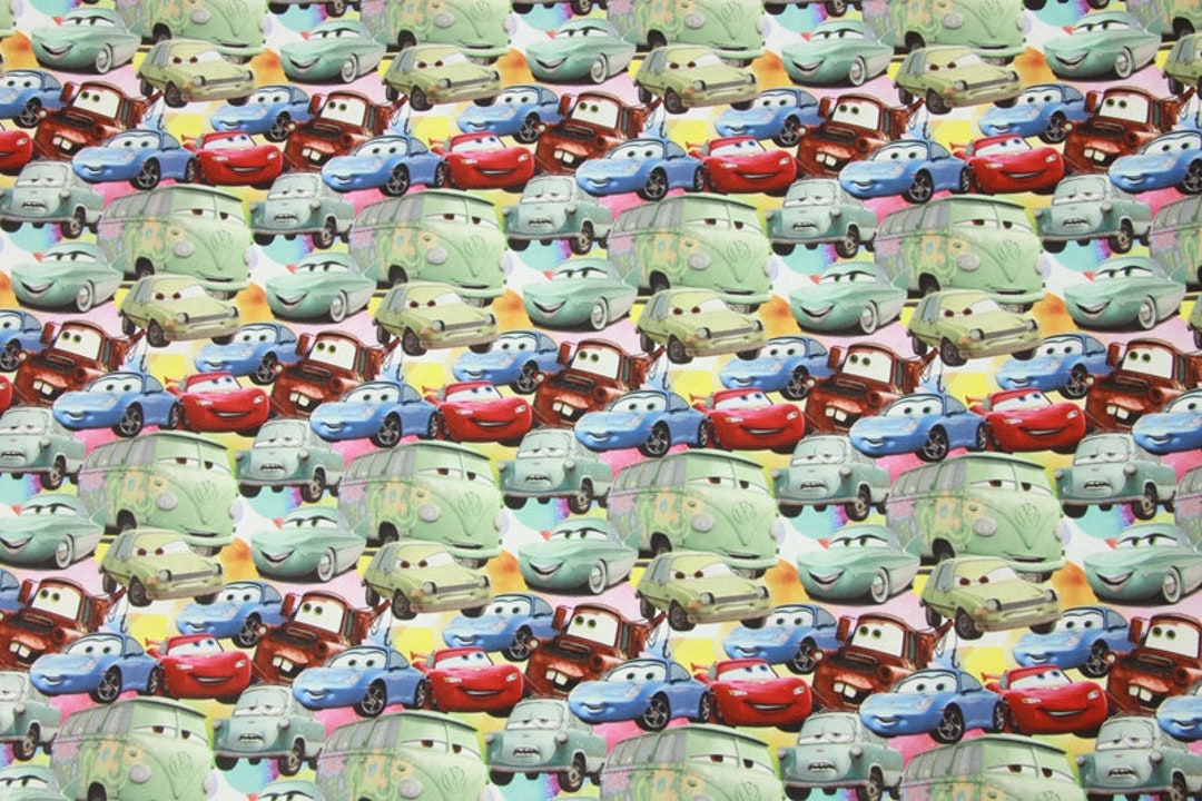 Disney Fabric, Cars Fabric: Cars Fabric Lightning Mcqueen Fabric ...